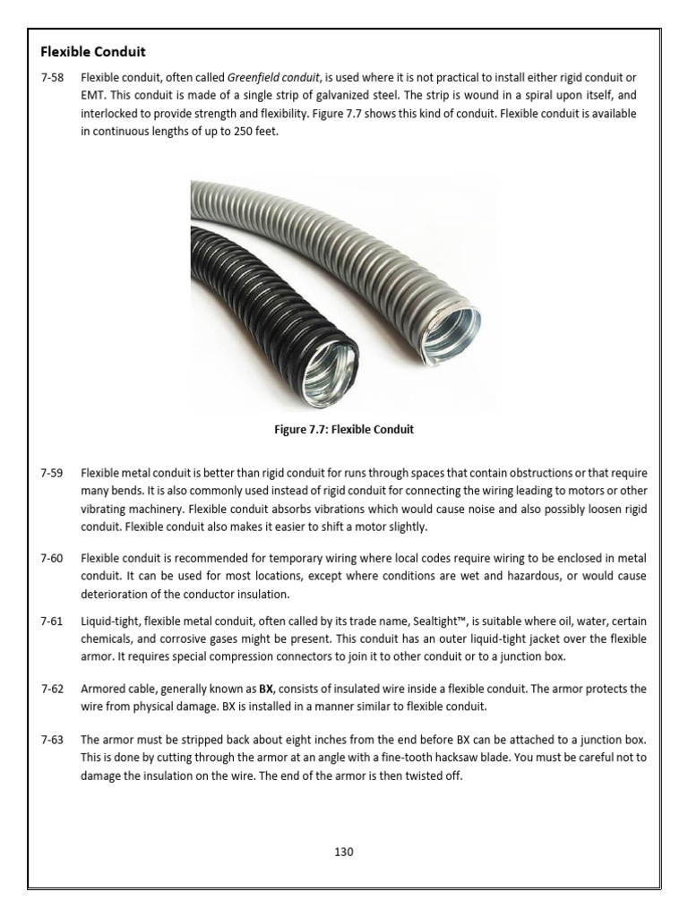 Flexible Metal Conduit Overview | PDF