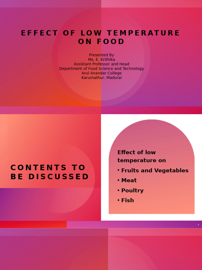 Impact of Low Temperature on Food Quality | PDF | Frost | Vegetables