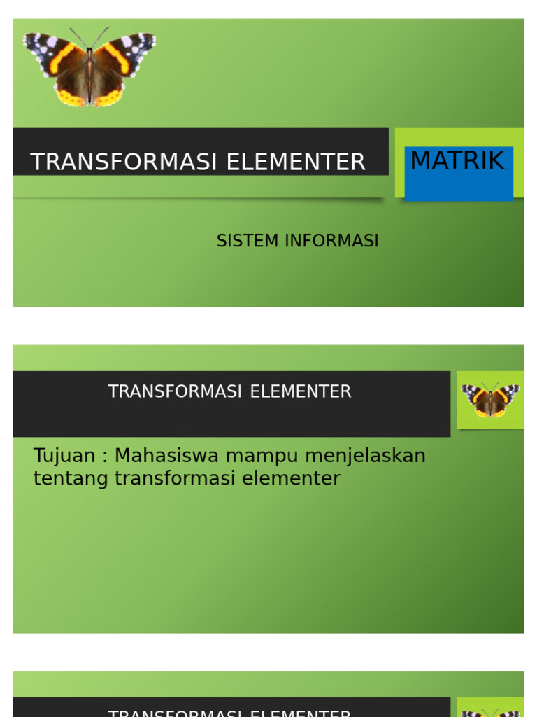 Pertemuan 3 - Transformasi Elementer 3 | PDF