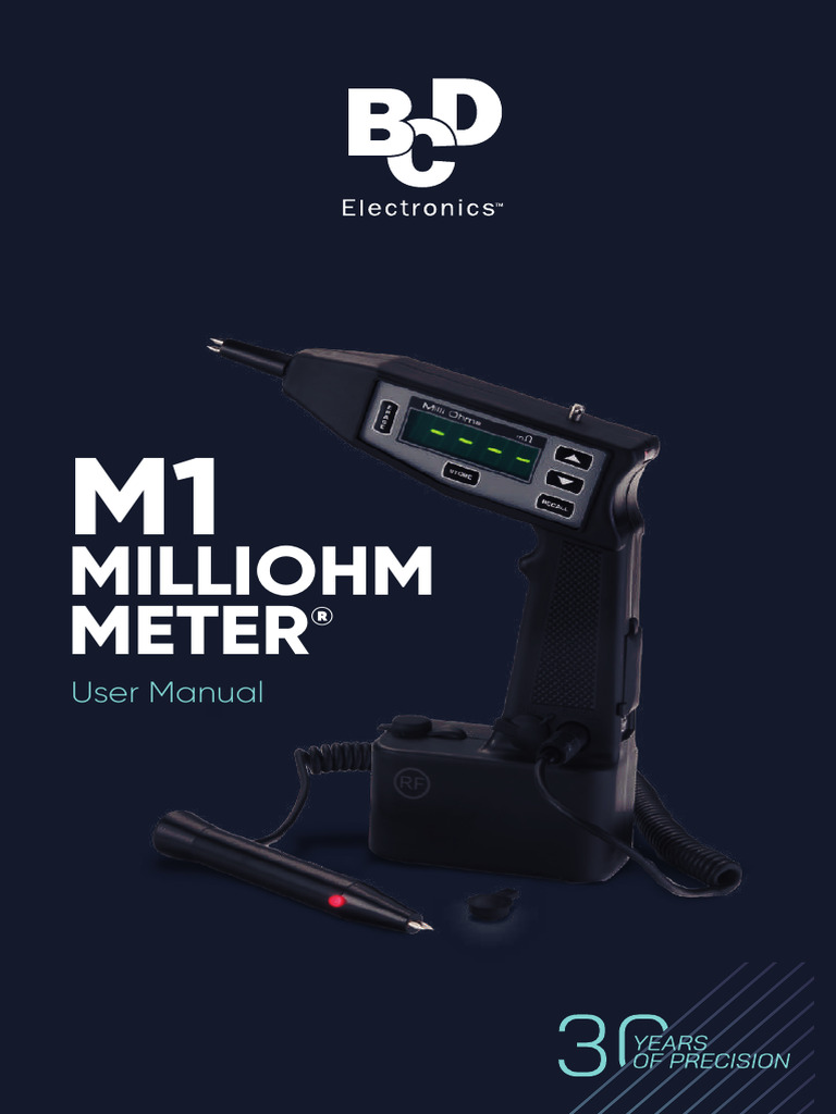 M1 Milliohm Meter User Manual | PDF | Electrical Connector | Memory