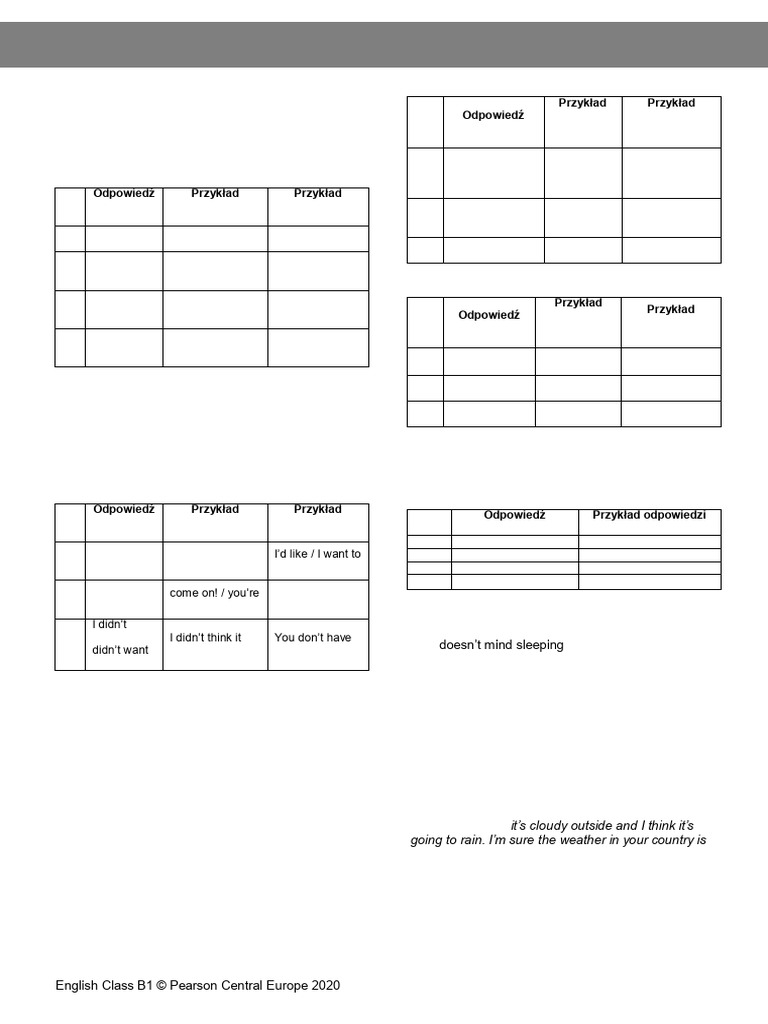 English Class B1 Units 1-3 Test Answer Key | PDF | Cuisine | Foods