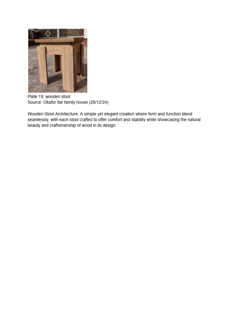 Wooden Stool Architecture | PDF