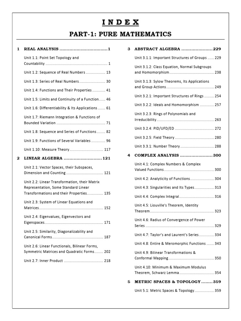Pure Mathematics: Real Analysis Overview | PDF | Set (Mathematics ...