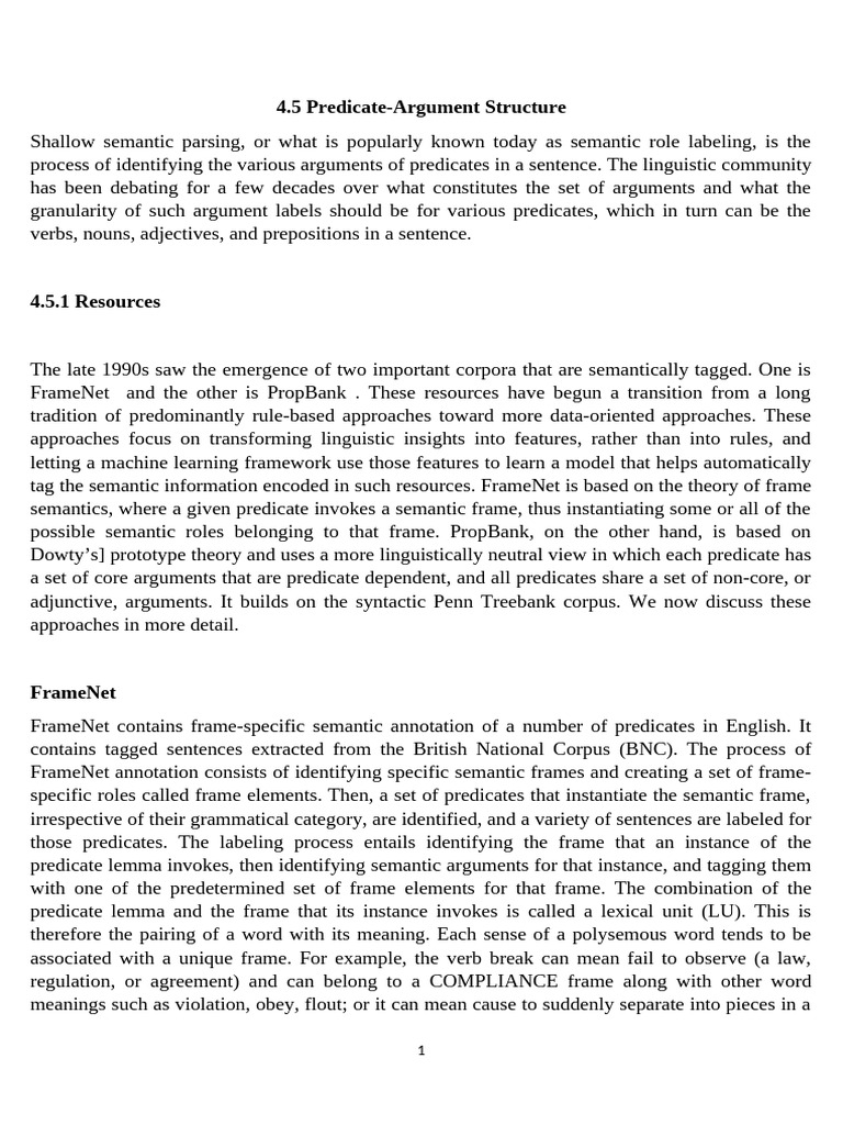 Predicate - Argument Strucutre | PDF | Predicate (Grammar) | Semantics
