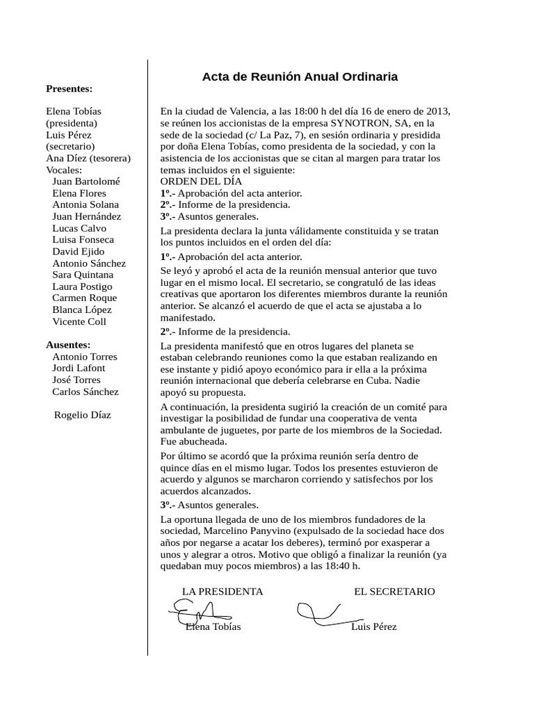 Modelo de Acta | PDF | Gobierno