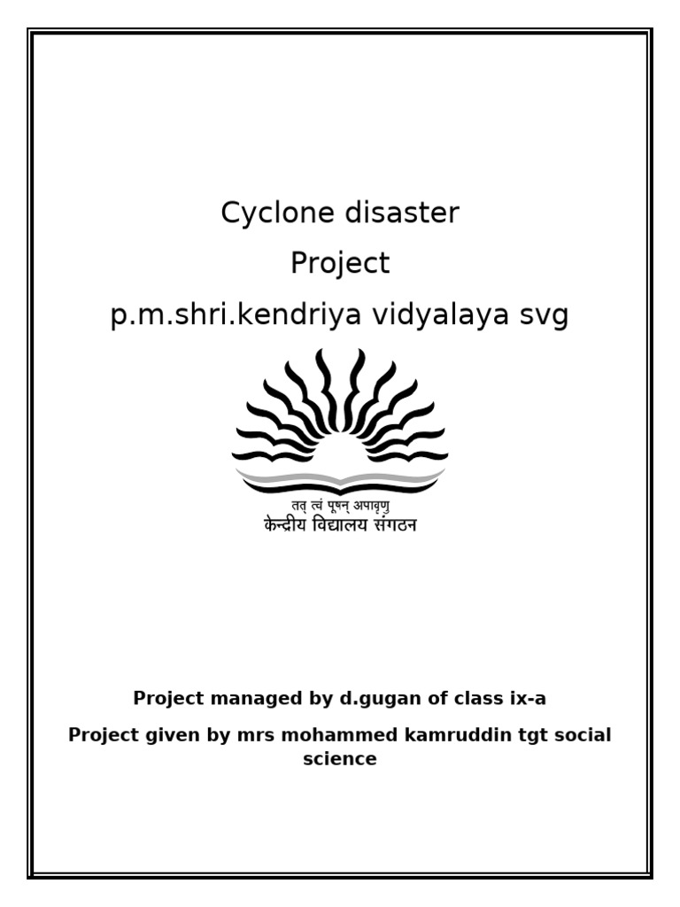 Cyclone Disaster | PDF