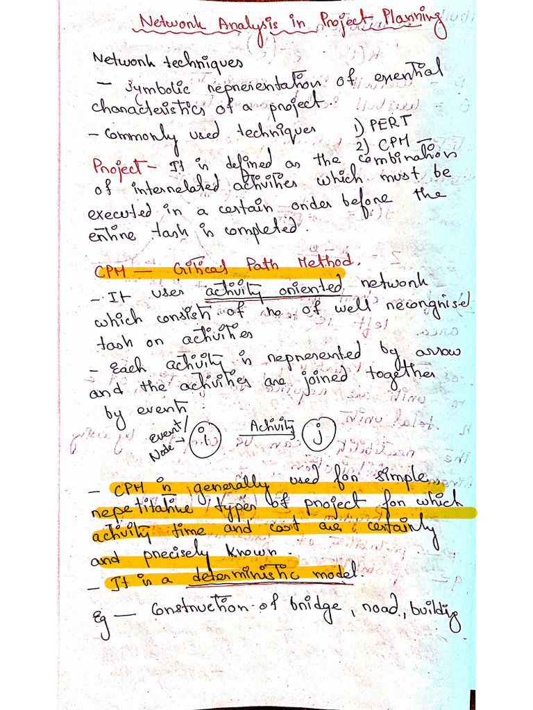 PERT CPM Network Analysis | PDF