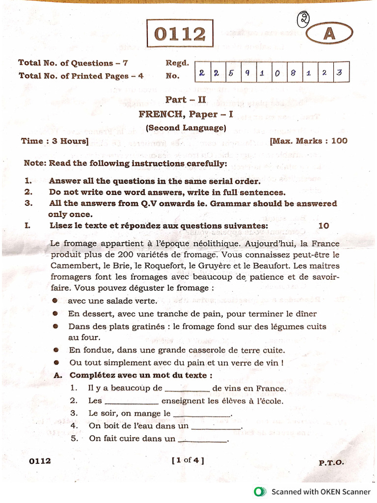 1st Year - Paper - 2 | PDF
