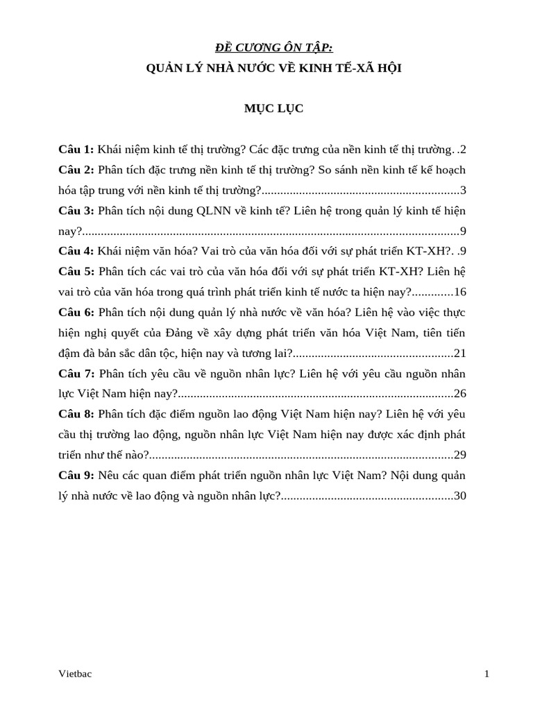 de cuong kt- xh | PDF