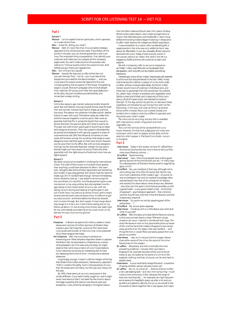 Script For Cpe Listening Test 14 Pdf
