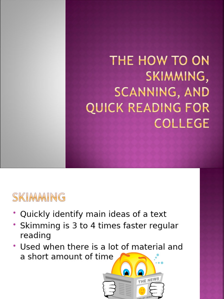 Speed Skim and Reading | PDF