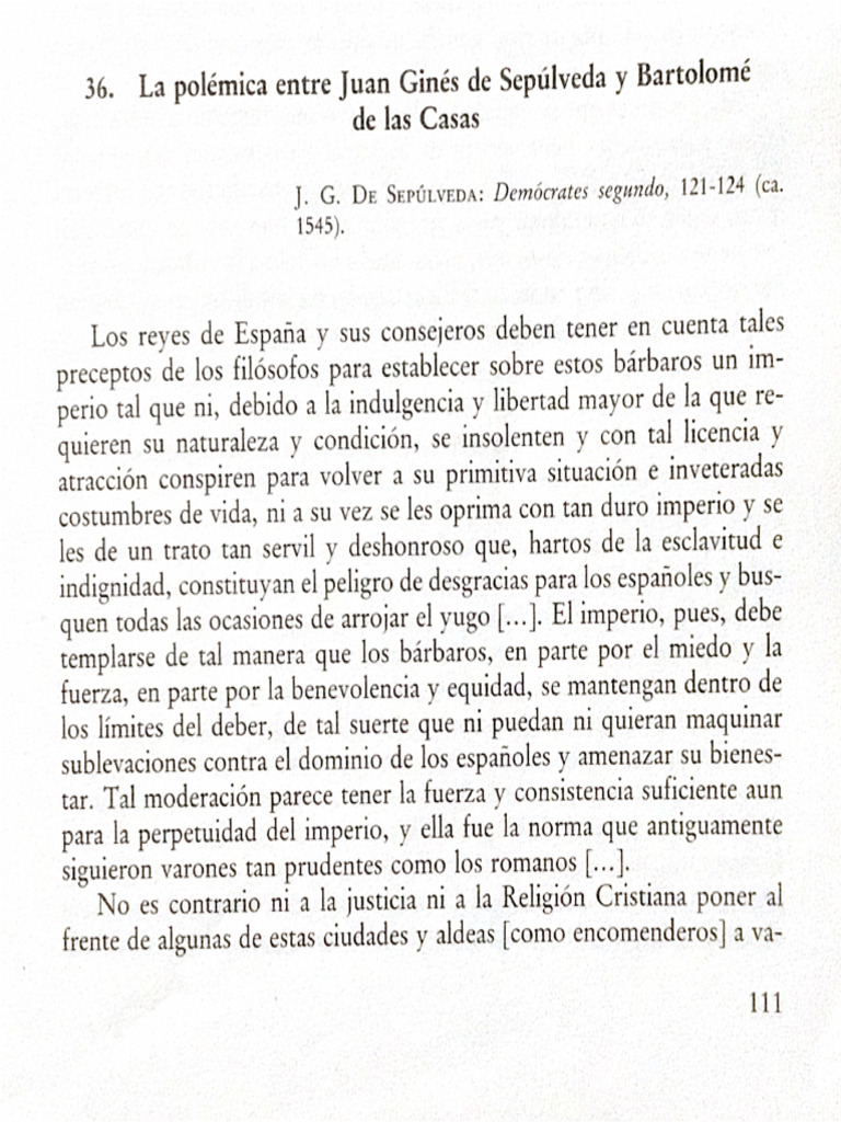 5 La Polemica Entre J Gines y Las Casas | PDF