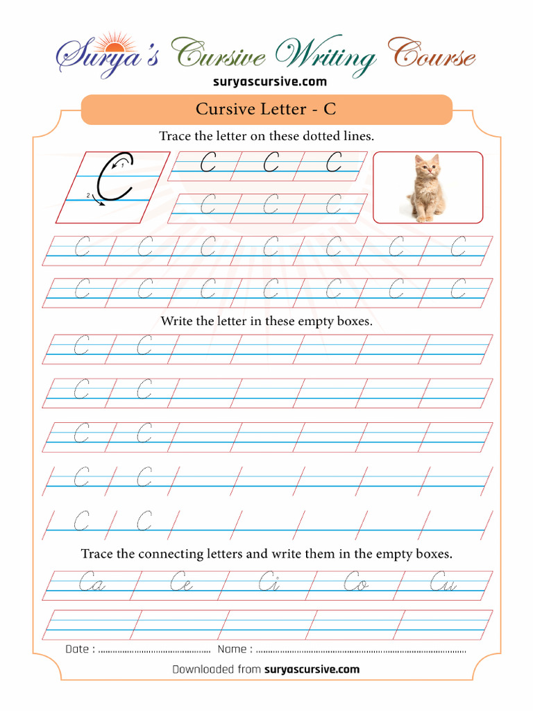Cursive Capital Letter C | PDF