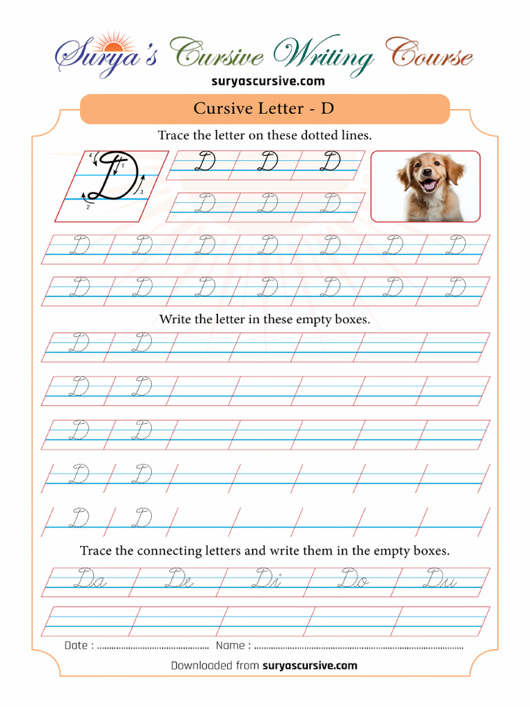 Cursive Capital Letter D | PDF