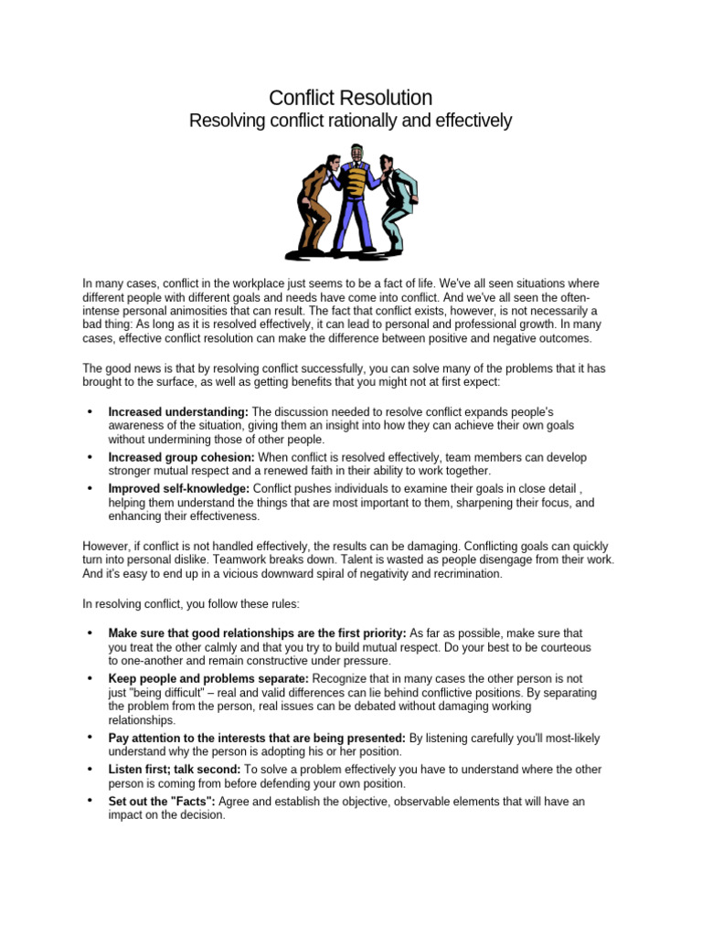 Conflict Resolution | PDF | Conflict Resolution | Negotiation