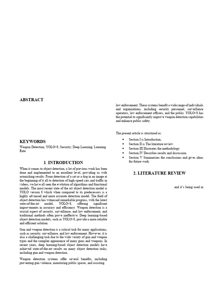 The All-Seeing Eye For Constructive Weapon Detection Using YOLOv8 ...