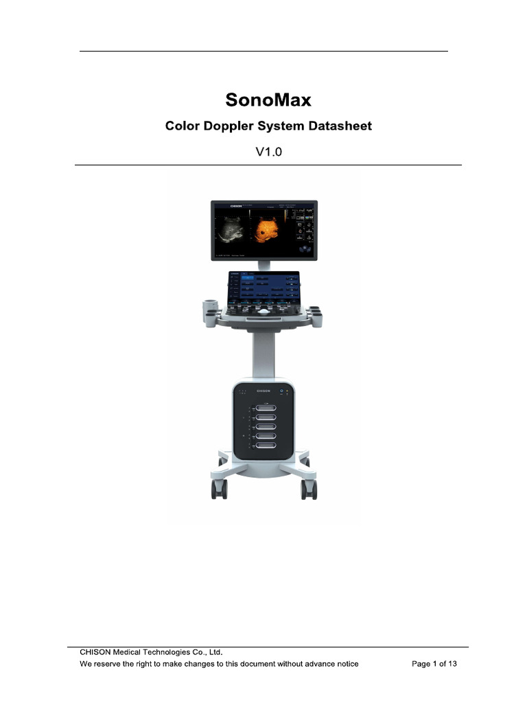 Echographe Sonomax 7 Fiche Technique | PDF