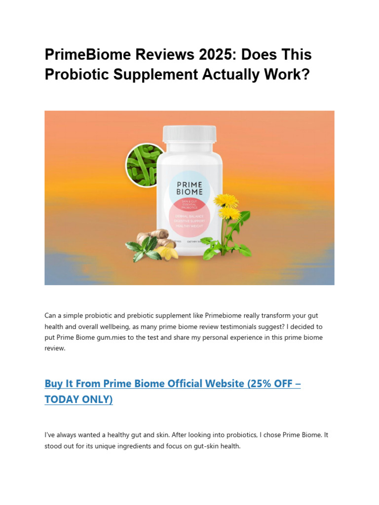 Prime Bio Me 2025 | PDF | Probiotic | Gastroenterology