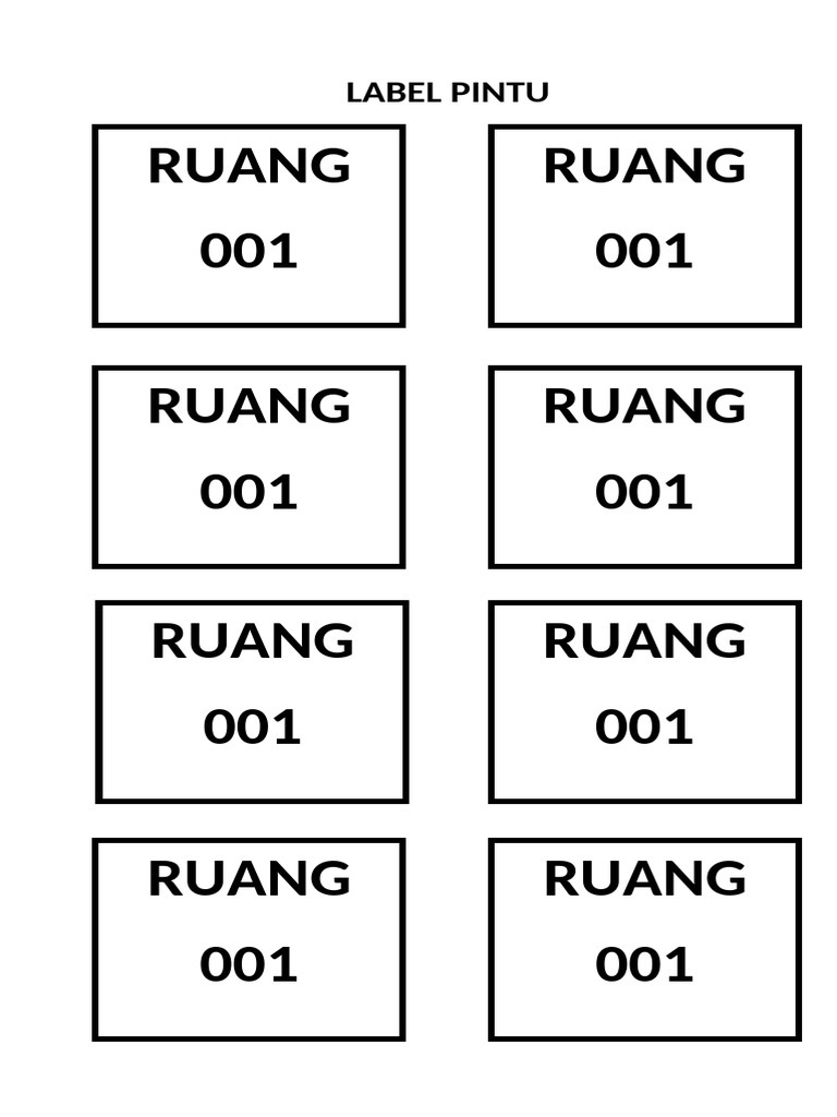 Label Pintu Dan Denah Ruang | PDF