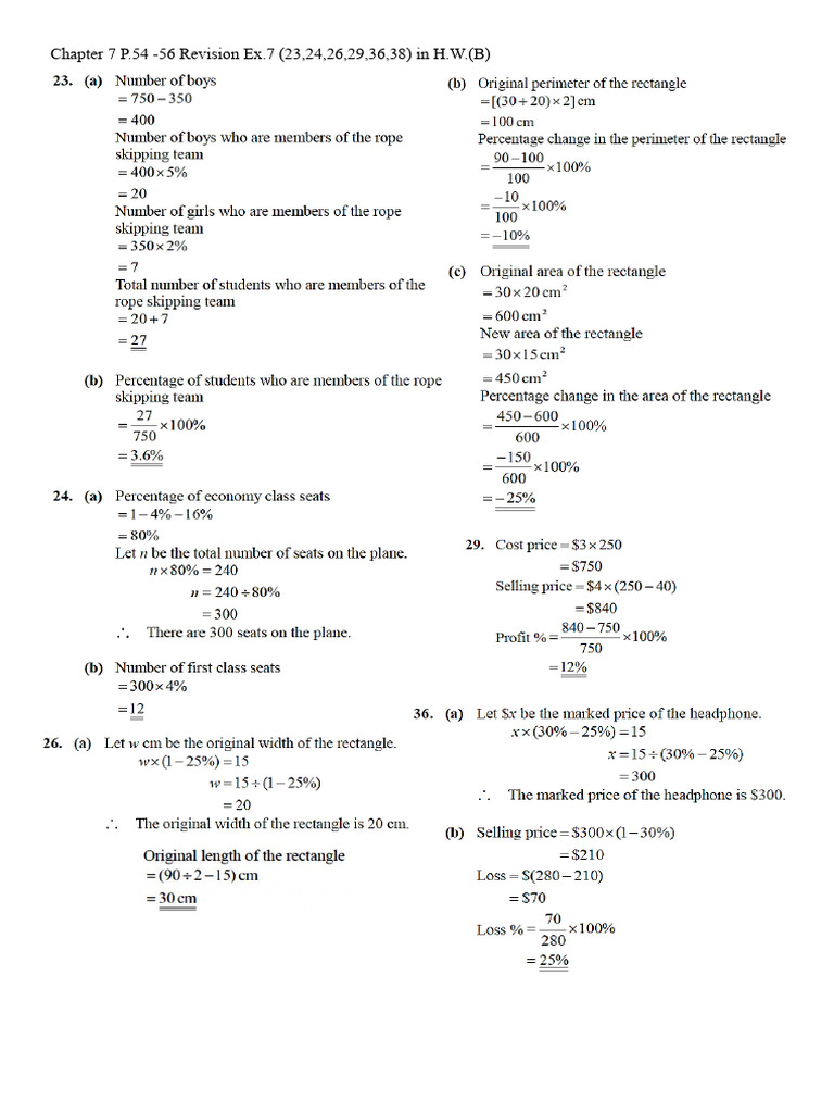 Chapter 7 Rev Ex. 7 Answers | PDF