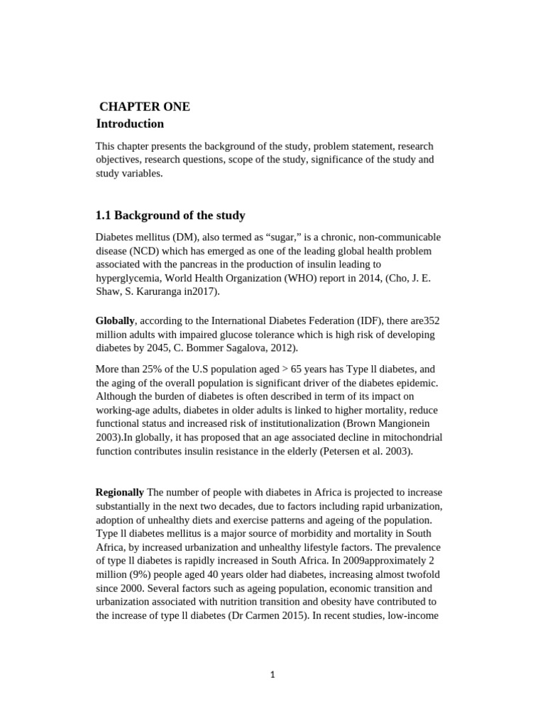 THESIS BOOK (5 Chapters) | PDF | Diabetes | Obesity