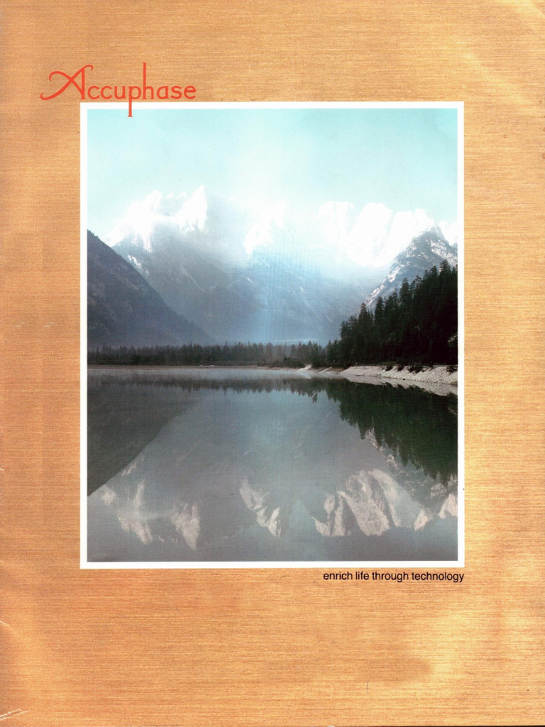 Accuphase Enrich Life Through Technology 1986 de | PDF
