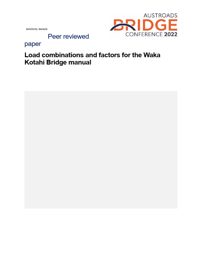 ABC2022-078-22 Load Combinations and Factors For The Waka Kotahi Bridge ...