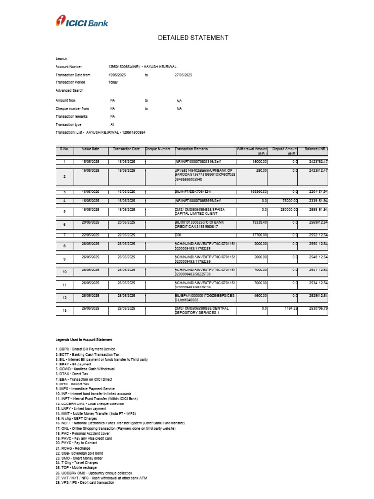 Op Transaction History 27!05!2025 | PDF | Payments | Banks