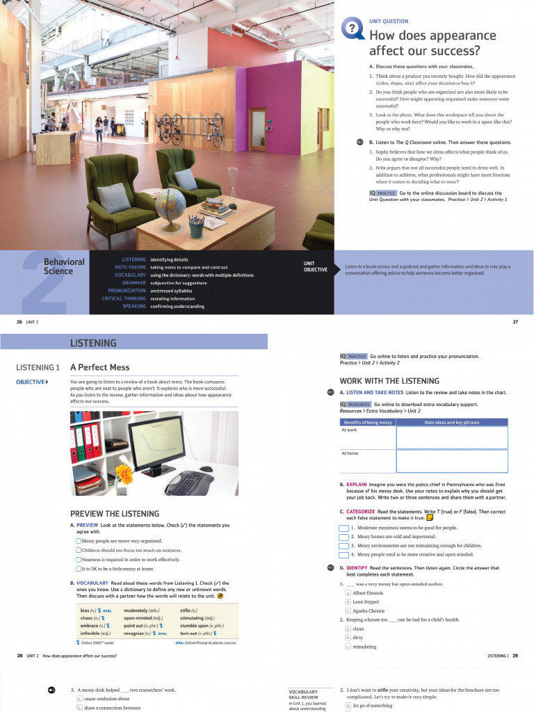 Listening 4 Textbook Unit 2 | PDF