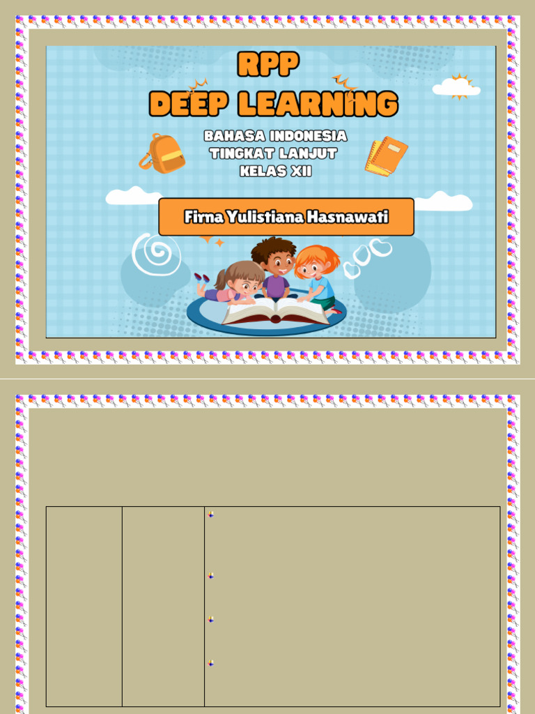 RPP Deep Learning B.indo TL Sma Kelas Xii (Firna Y.h) | PDF