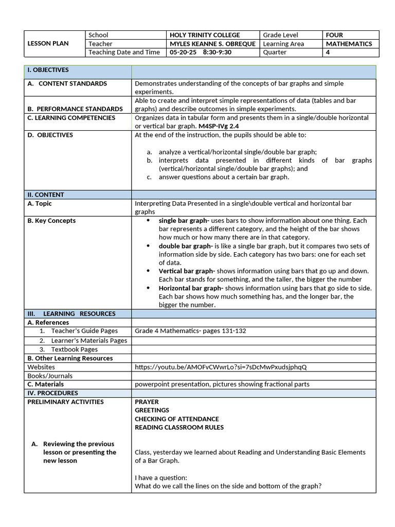 INTERPRETING DATA LESSON PLAN | PDF | Information | Teachers