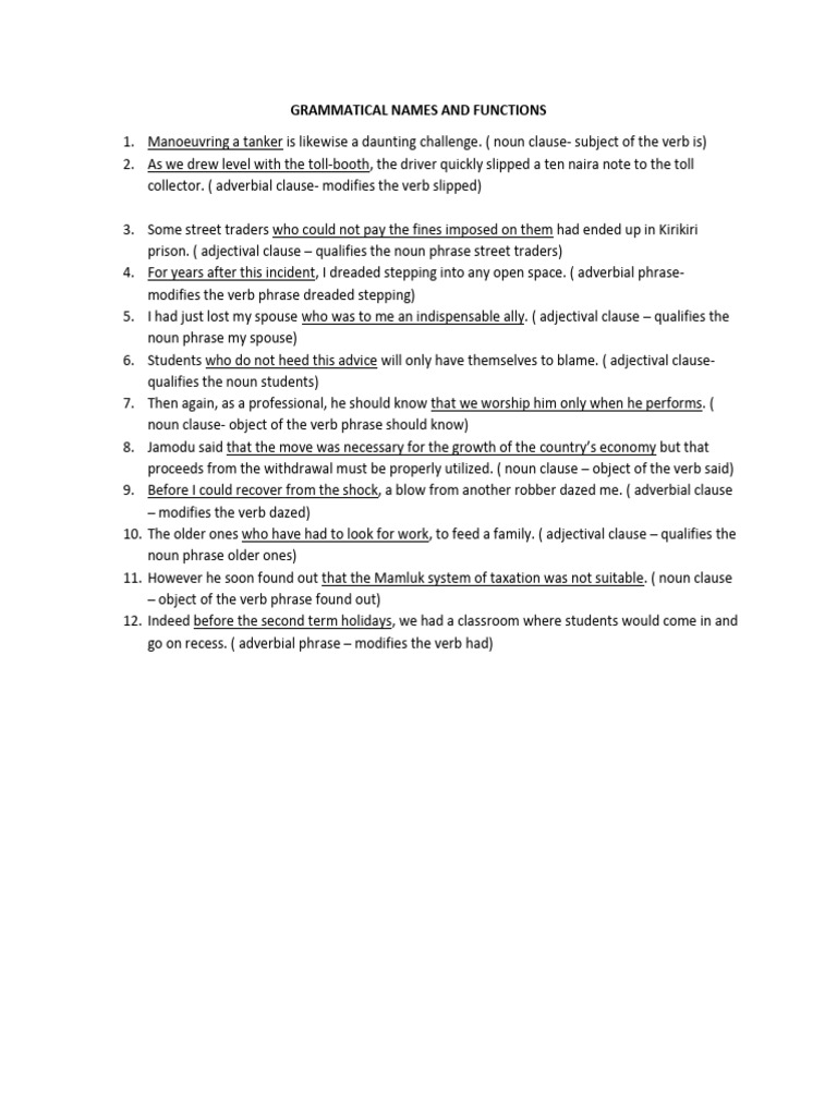 8857 - Grammatical Names and Functions | PDF