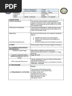 Grade4 COT LessonPlan and Worksheets PersonalHygiene | PDF | Hygiene | Toothbrush