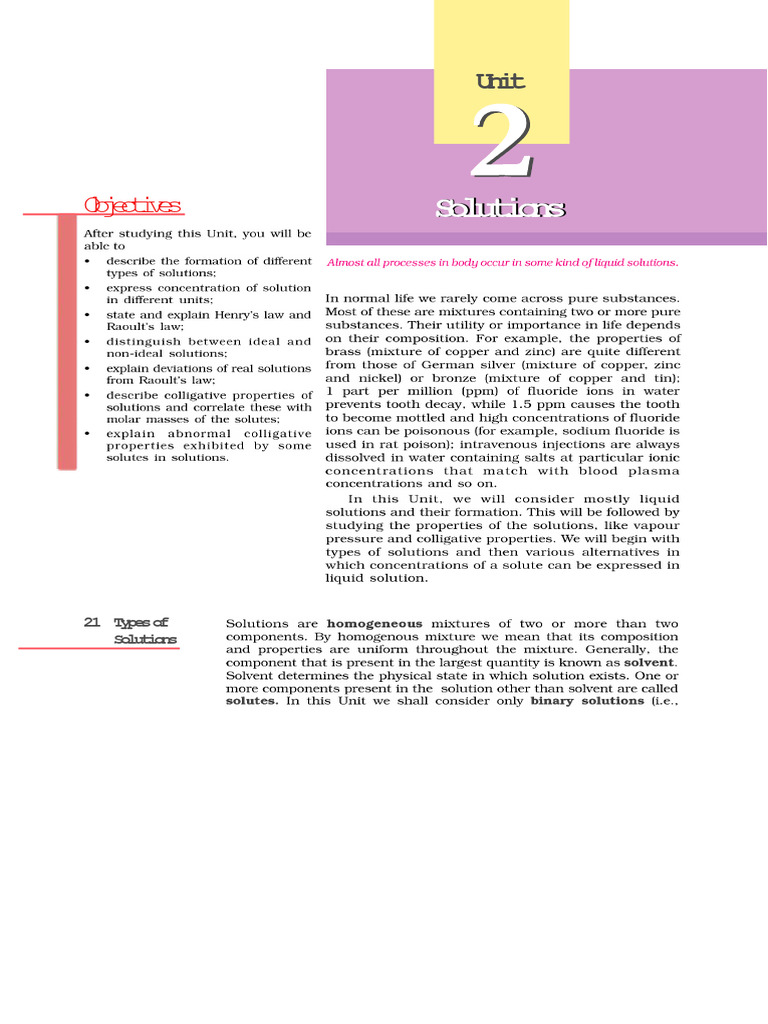 PSEB Class 12 Chemistry English Part 1 Chapter 2 | PDF