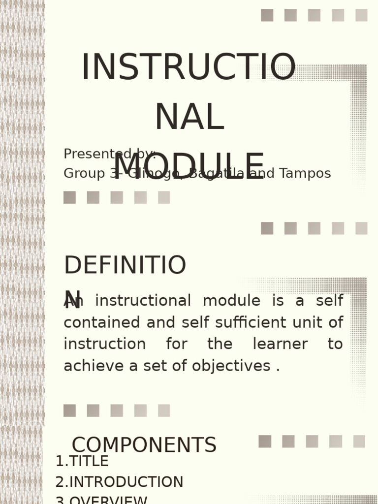 Instructional Module | PDF