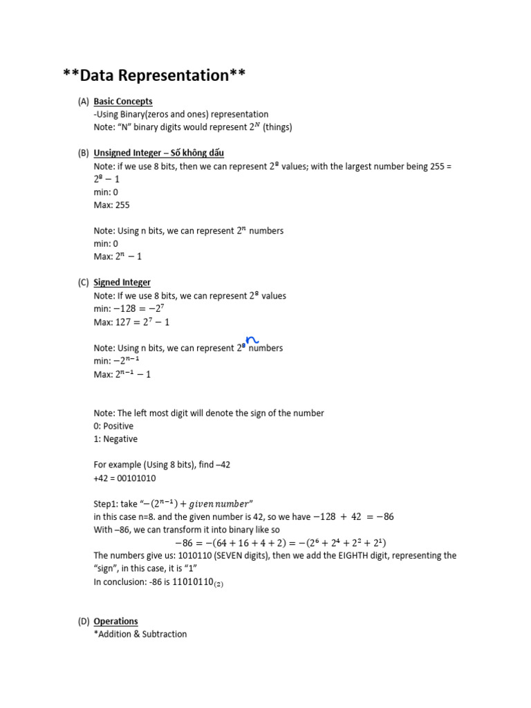 Data Representation in C Language | PDF