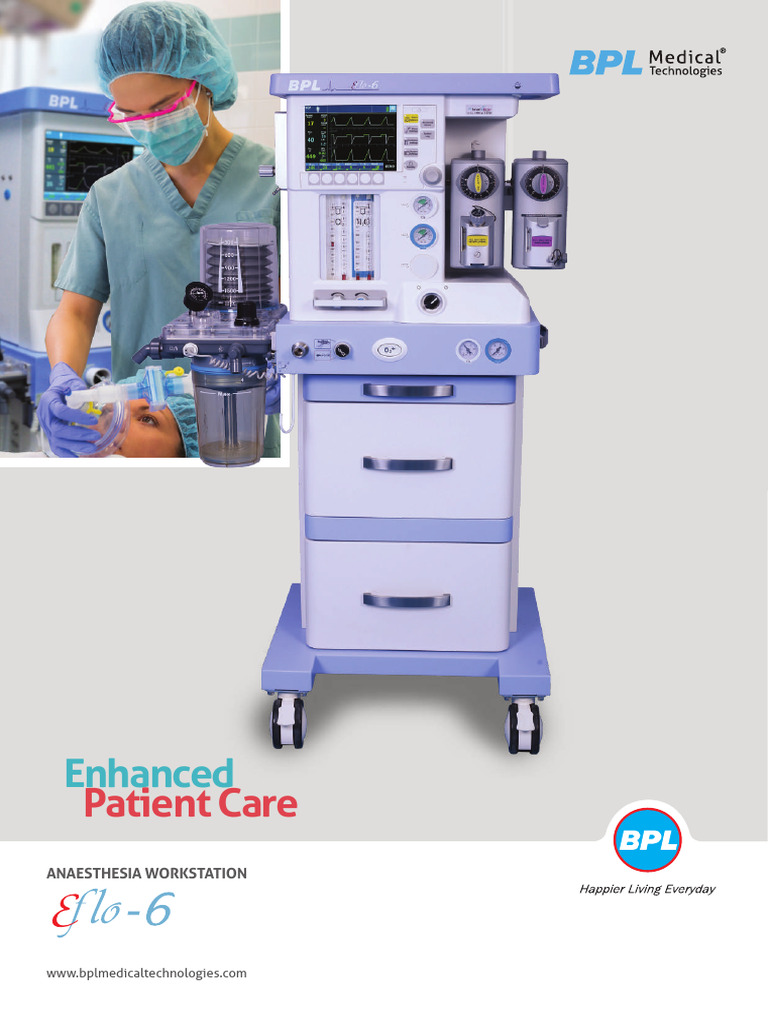 BPL Anaesthesia Machine Eflo 6 | PDF | Equipment | Respiration