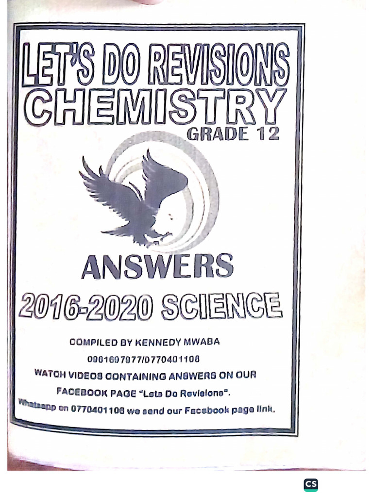 Chemistry Past Papers Answers | PDF
