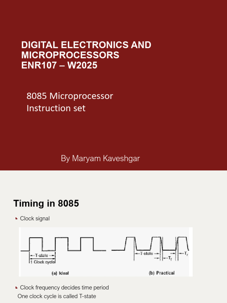 09 Instruction Set of 8085 | PDF | Assembly Language | Computing