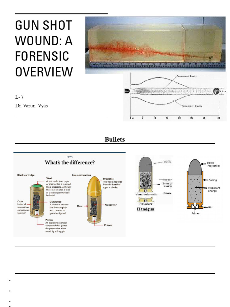 Forensic Analysis of Gunshot Wounds | PDF | Cartridge (Firearms) | Gun ...