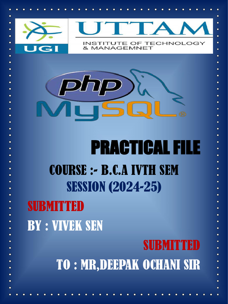 PHP My SQL | PDF