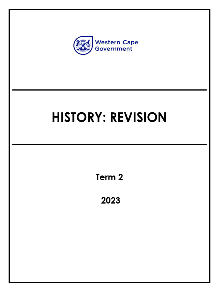 GRADE 12 Term 2 - Revision 2023 | PDF | Apartheid | South Africa