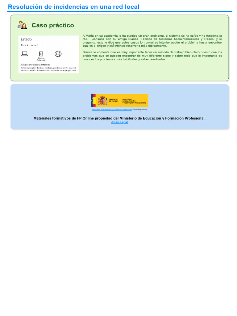 SMR RL06 Resolución de Incidencias en Una Red Local | PDF | Red de computadoras | Protocolos de ...