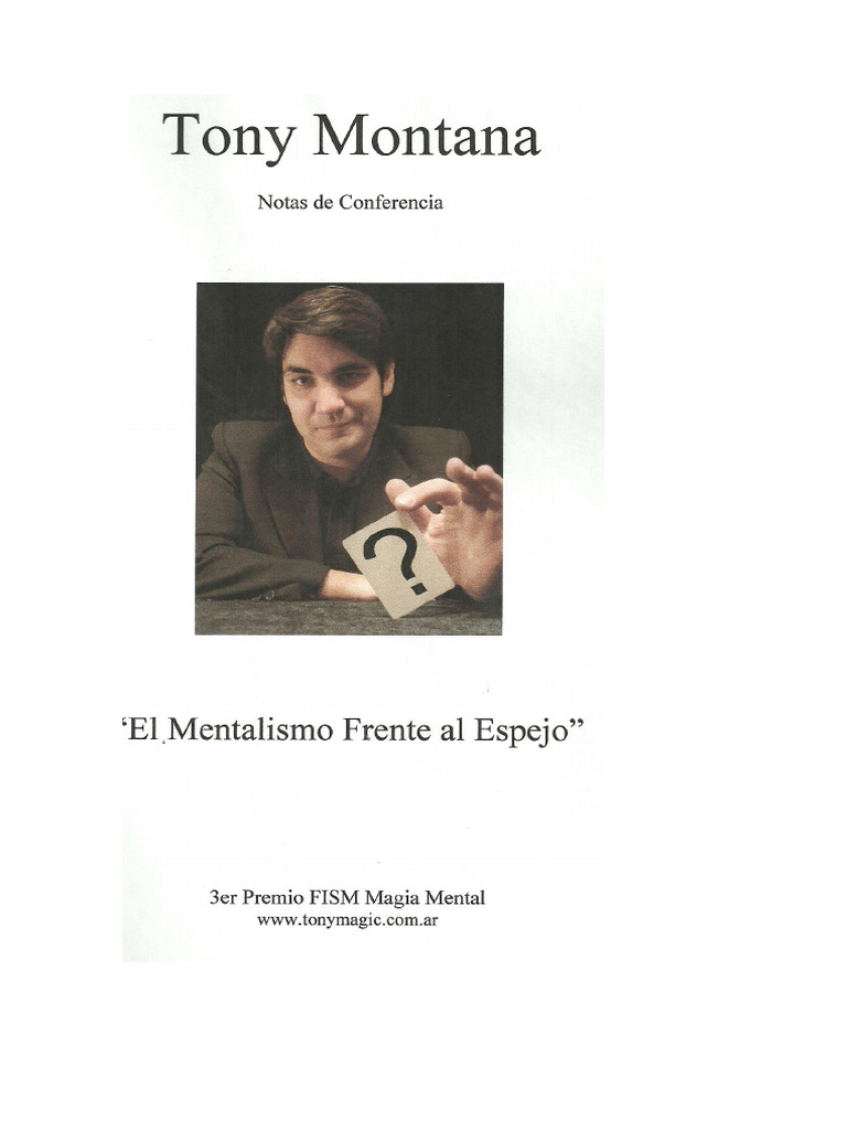 Tony Montana - El Mentalismo Frente Al Espejo | PDF