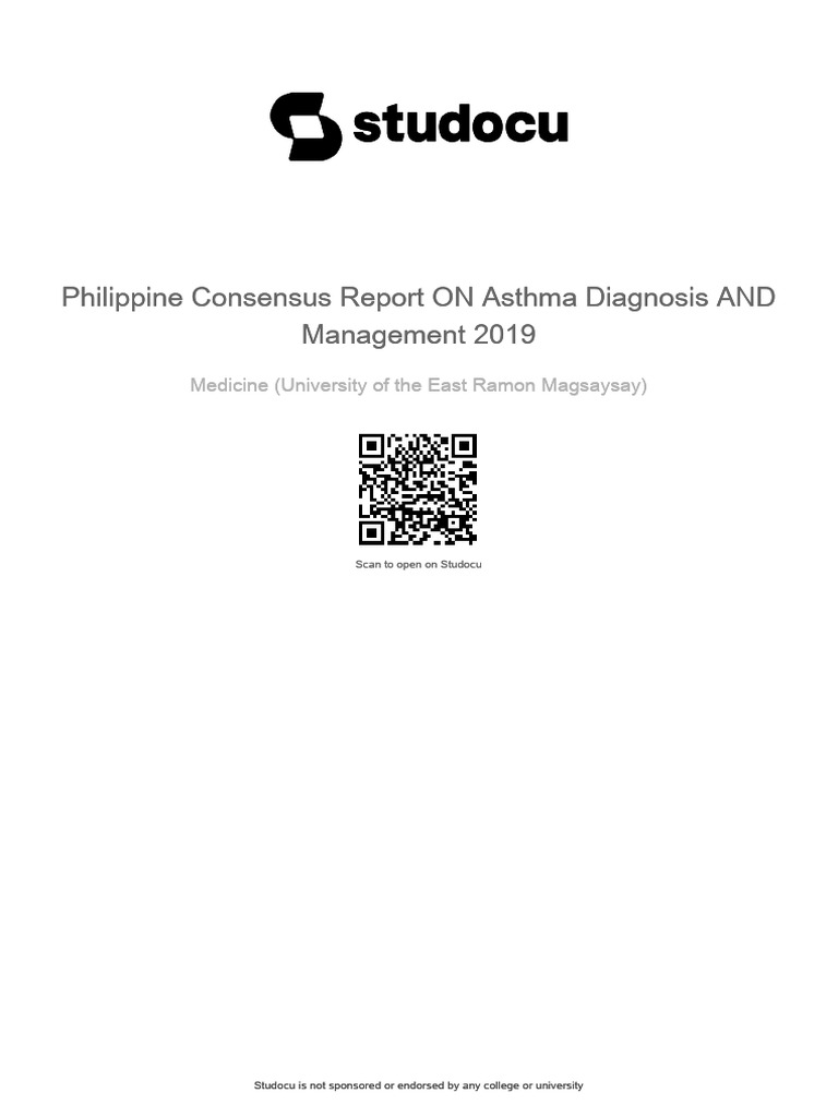 Philippine Consensus Report On Asthma Diagnosis and Management 2019 ...