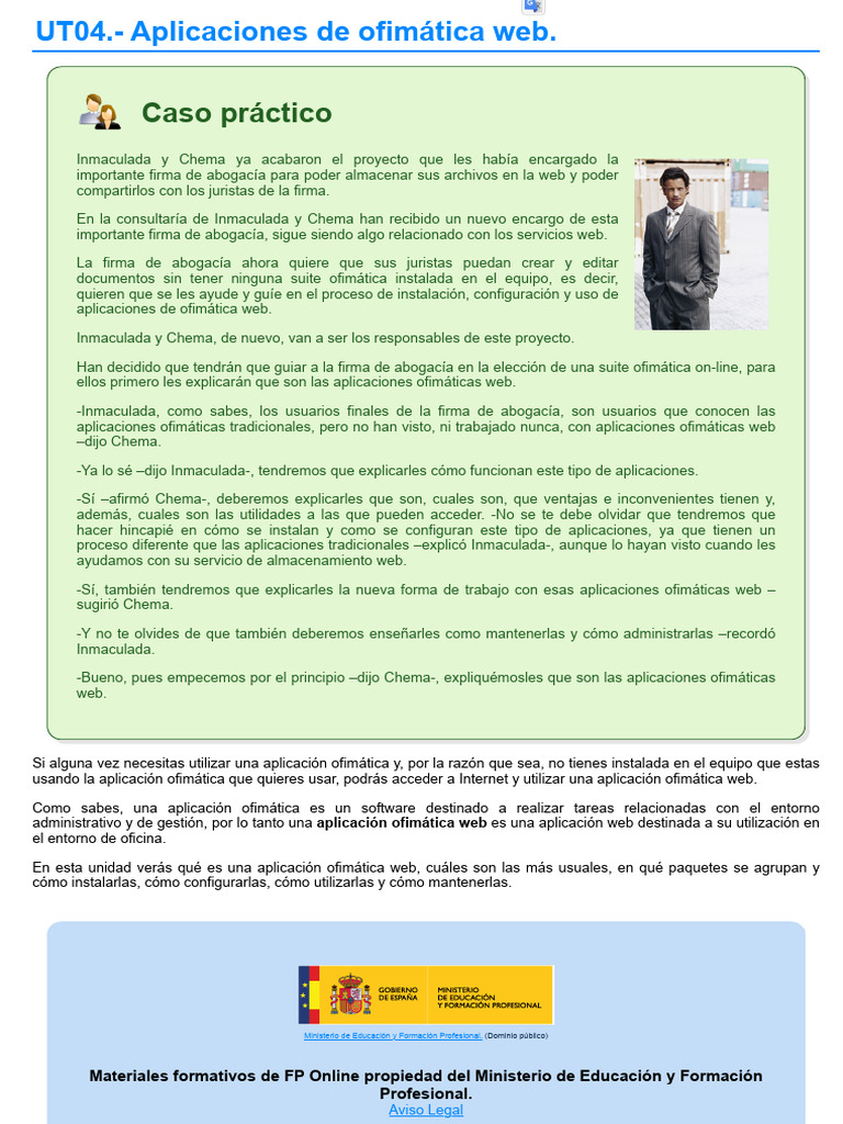 SMR AW04 Aplicaciones de Ofimática Web | PDF | Software de la ...