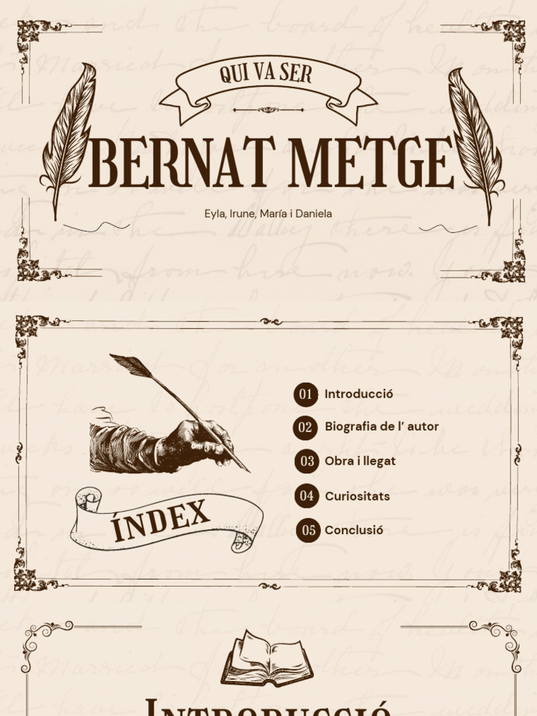 Presentacion Bernat Metge | PDF