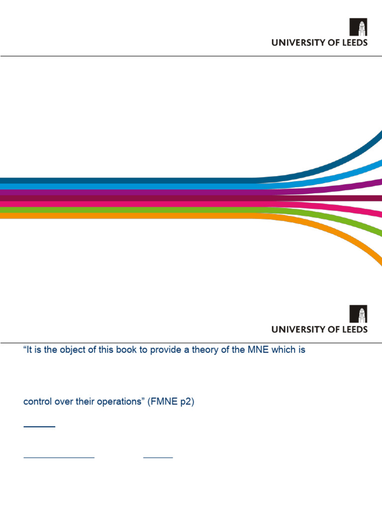 Internalisation Theory And The Multinational Enterprise 2 Pdf Market Economics