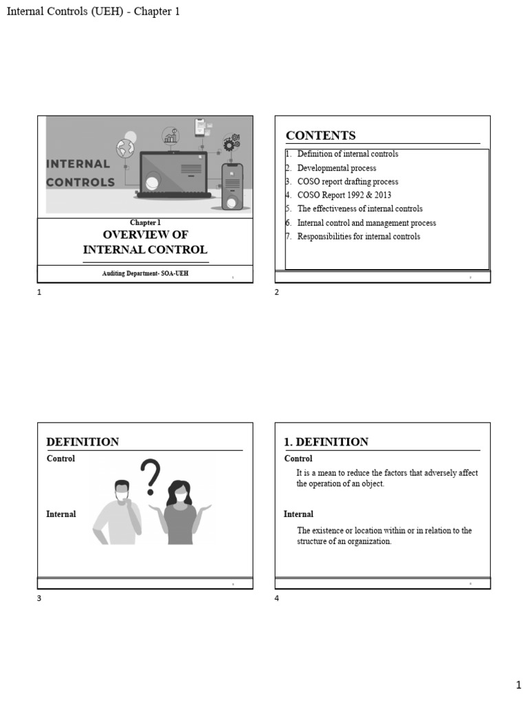 Chapter 1 - Overview of Internal Controls - Student | PDF | Internal Control | Audit