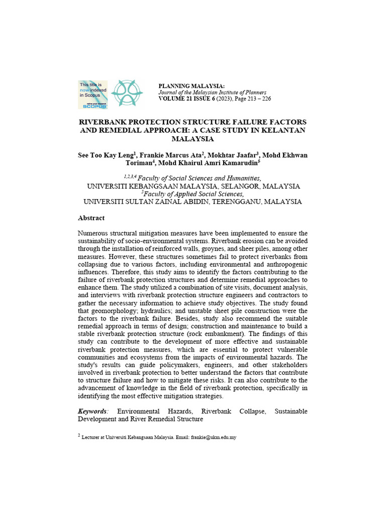 Riverbank Protection Failure in Kelantan | PDF | Levee | Erosion